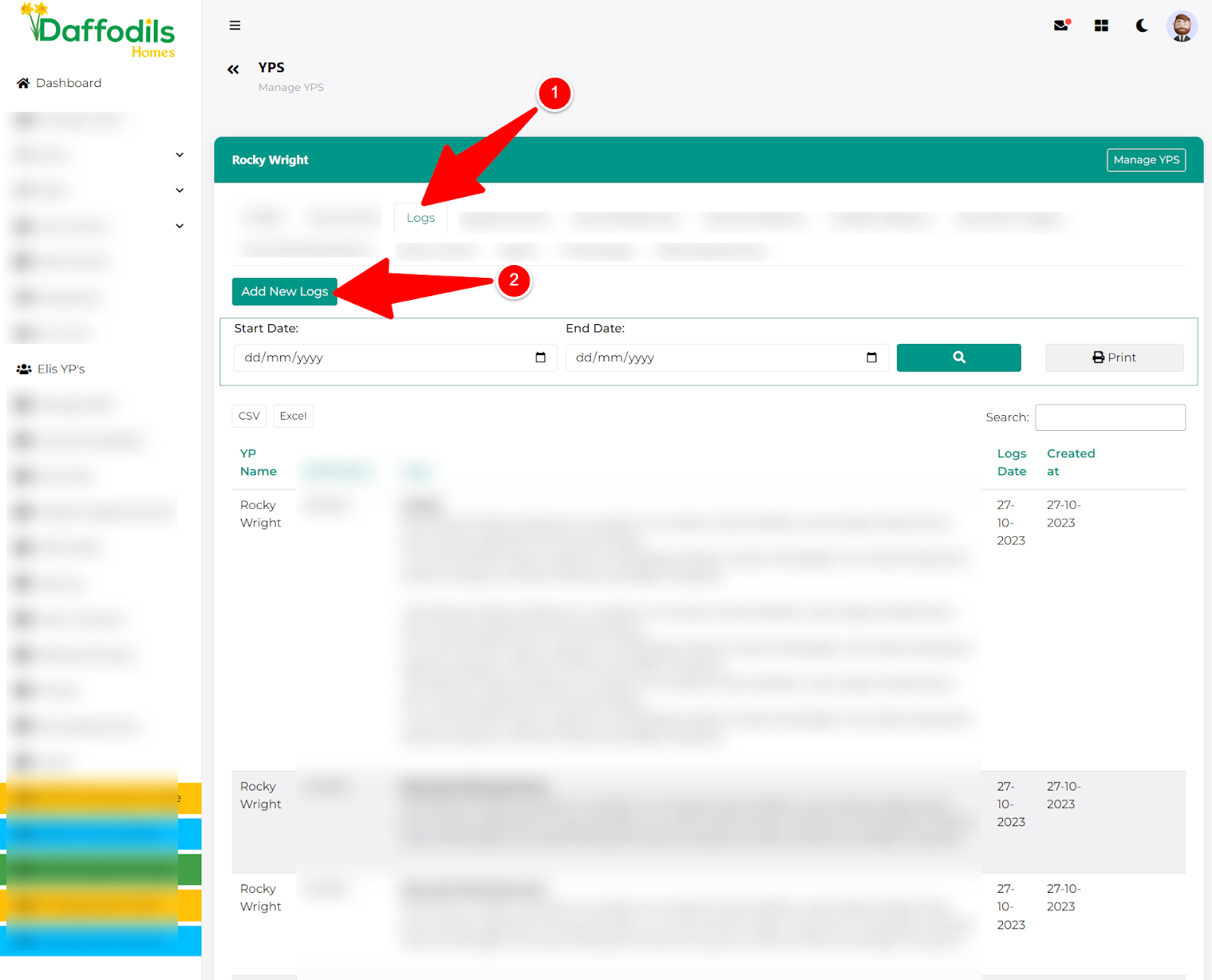 How to write logs - Electronic Log and Information System
